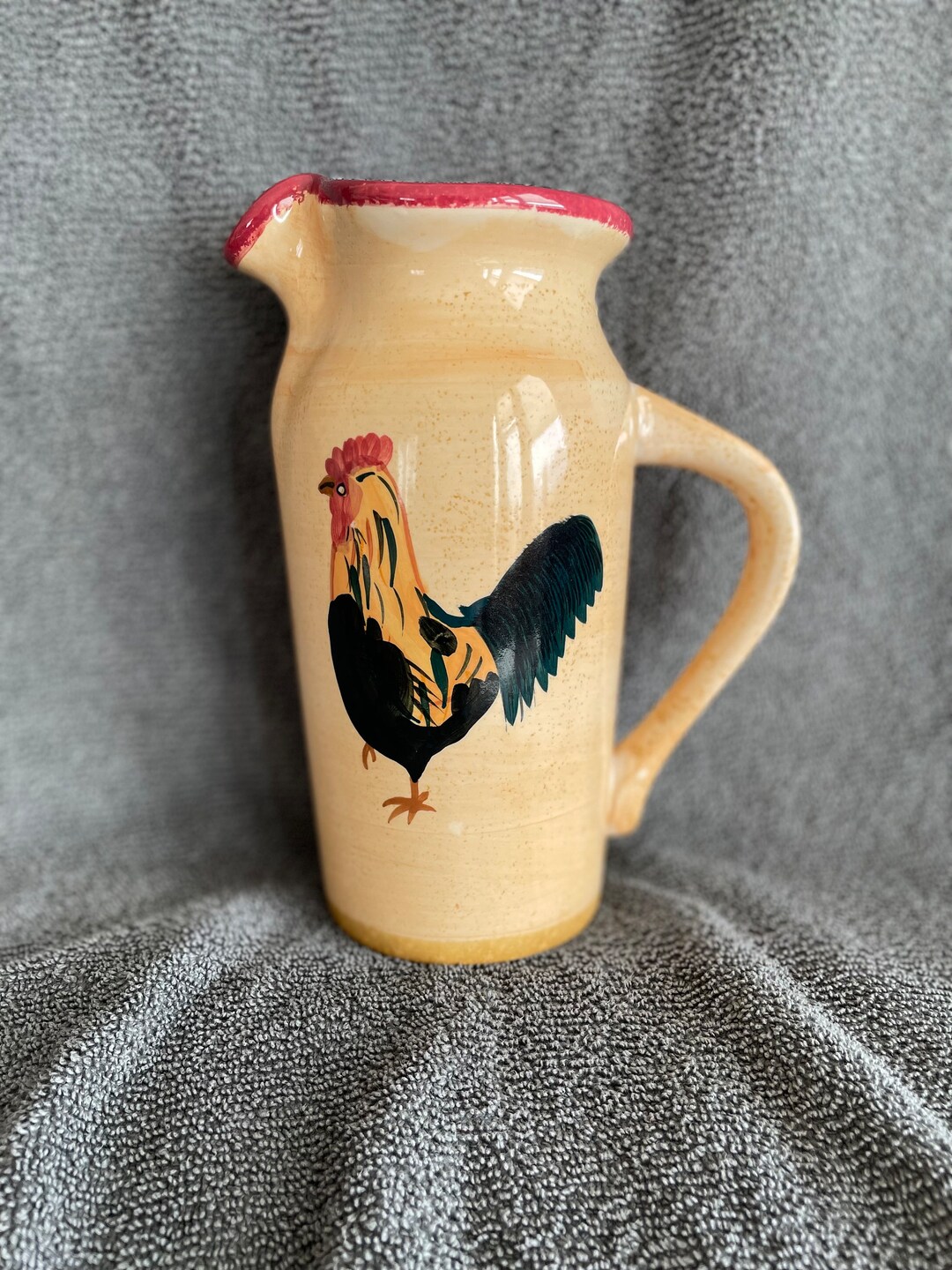 Blue Sky Rooster Pitcher - Etsy