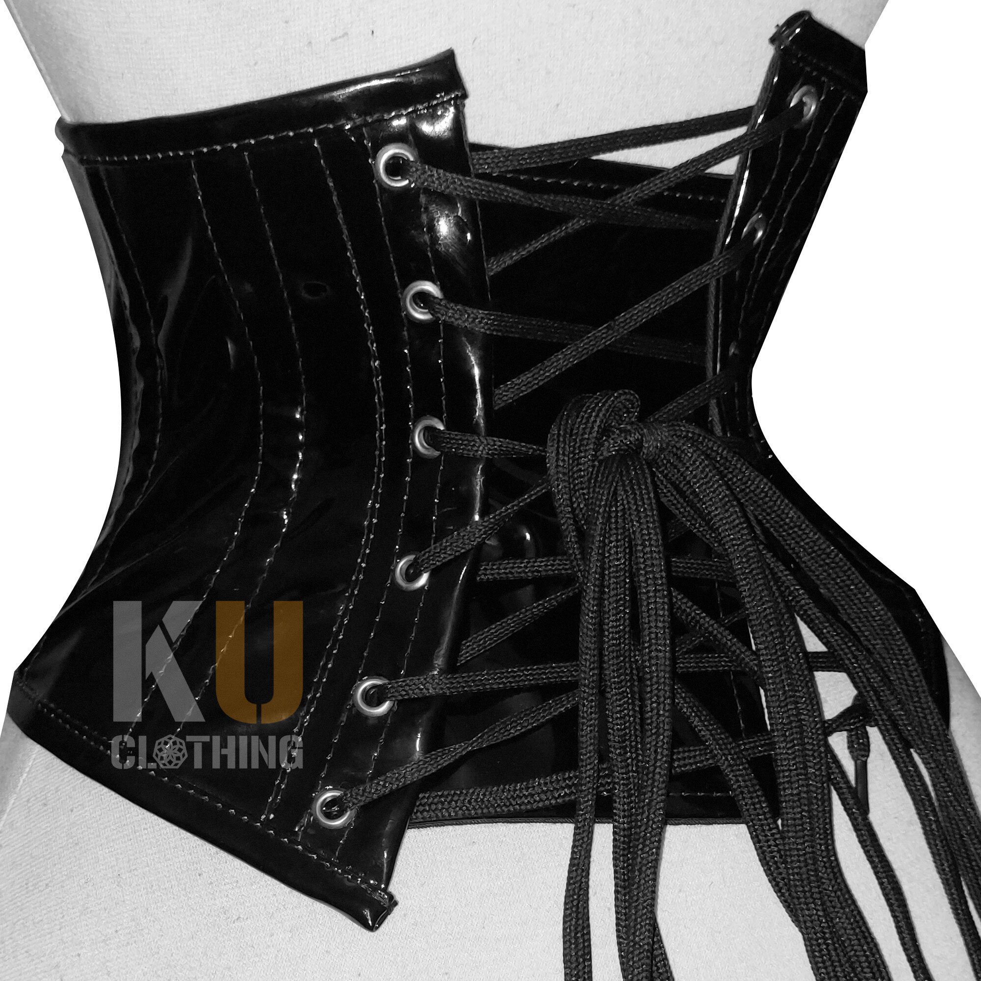 Queen Women PVC Underbust Corsets Double Steel Boned Waist - Etsy