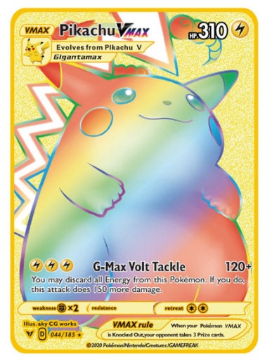 Gouden Pikachu Rainbow Vmax Pokemon Metalen Kaarten / Gold - Etsy