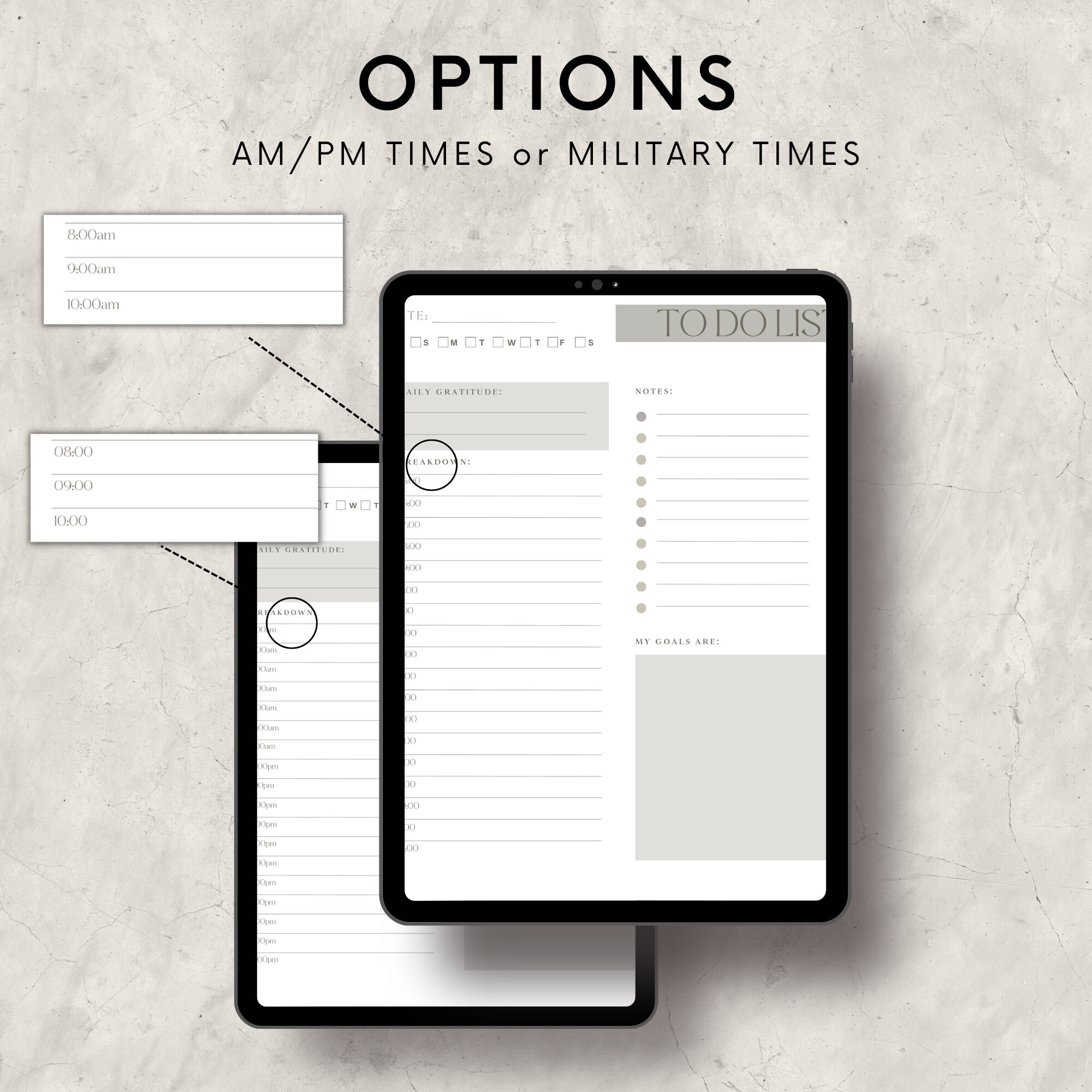 Digital Daily TO-DO List Bundle iPad Goodnotes Minimal Daily Planner to ...