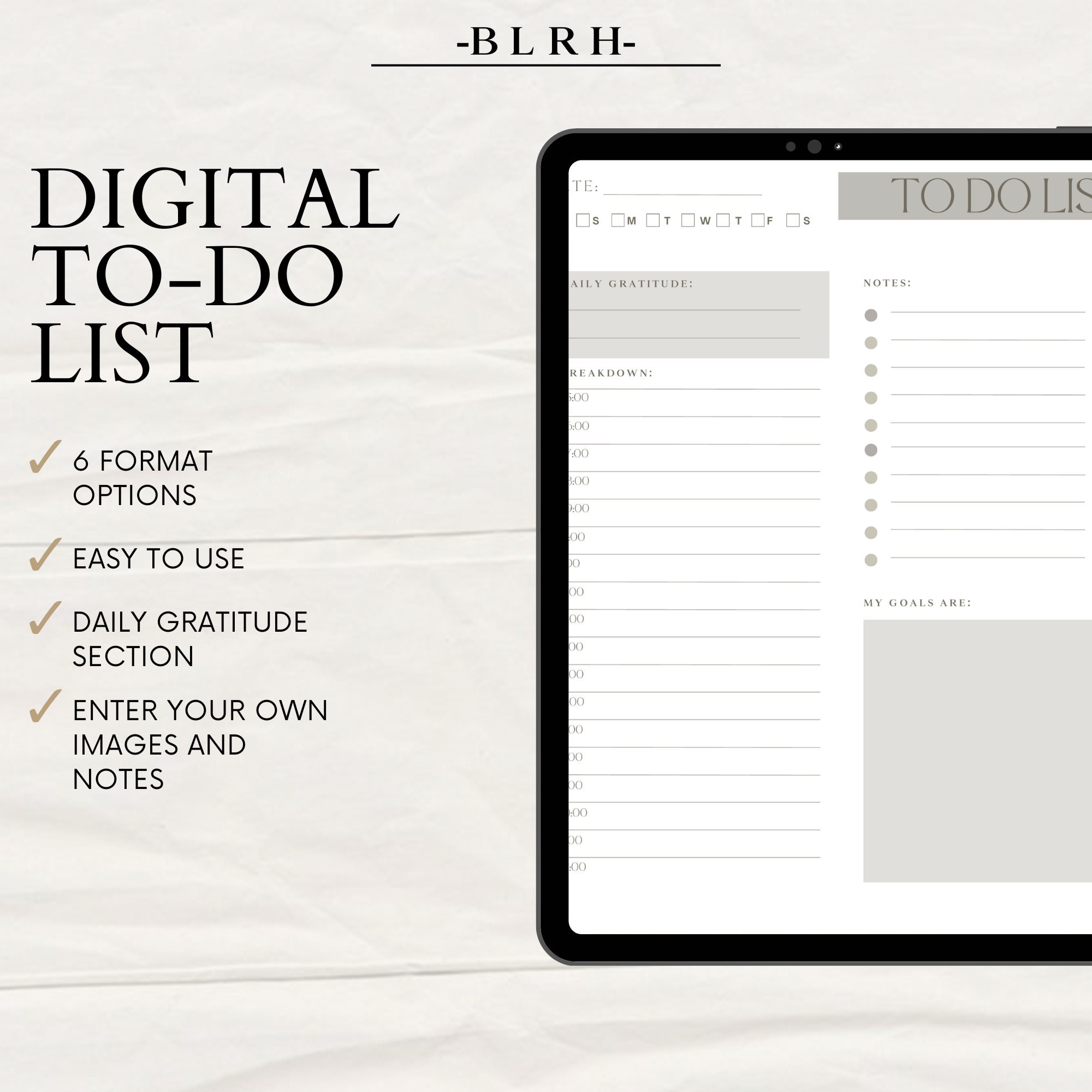 Digital Daily TO-DO List Bundle iPad Goodnotes Minimal Daily Planner to ...