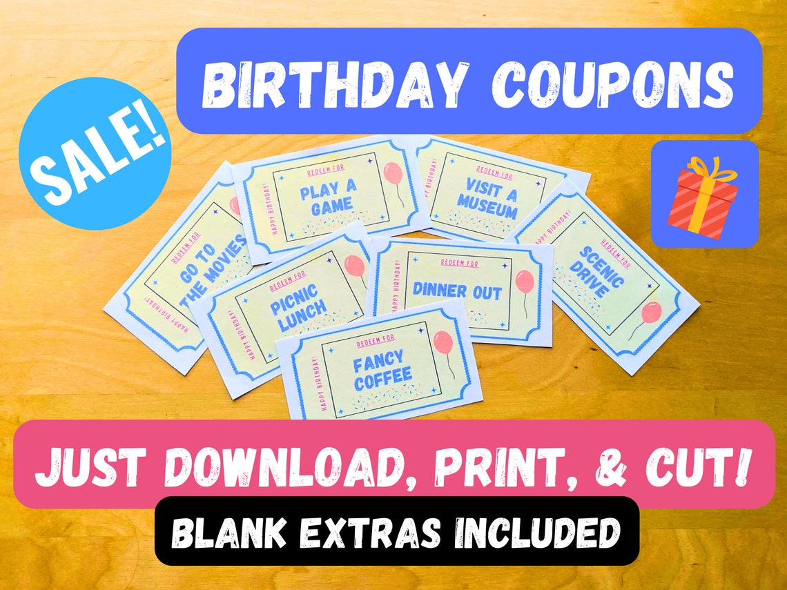 COUPON BOOK BIRTHDAY / Printable Birthday Coupons Make a Great Birthday ...