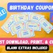 COUPON BOOK BIRTHDAY / Printable Birthday Coupons Make a Great Birthday ...