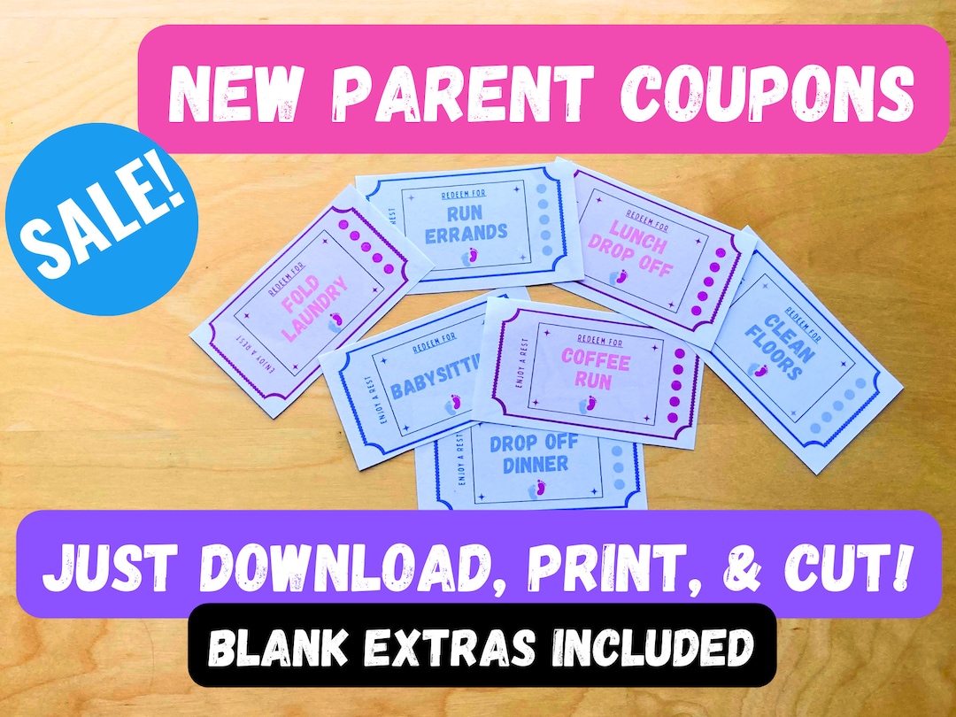 NEW PARENT GIFT / Printable Coupon Book for a New Mom and New Dad ...