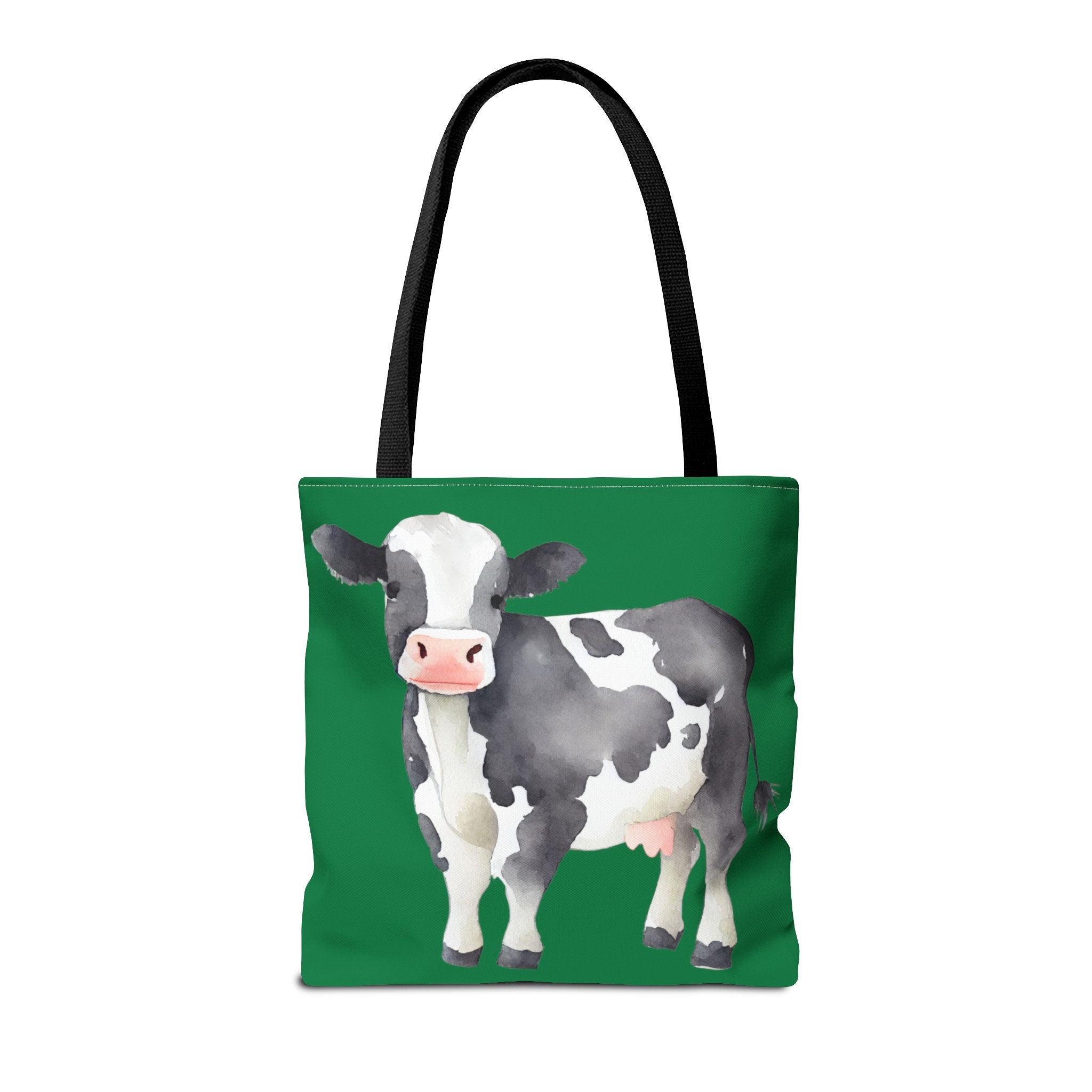 Cow Print Tote Bag Stylish Design, Durable Construction, Black Handle ...