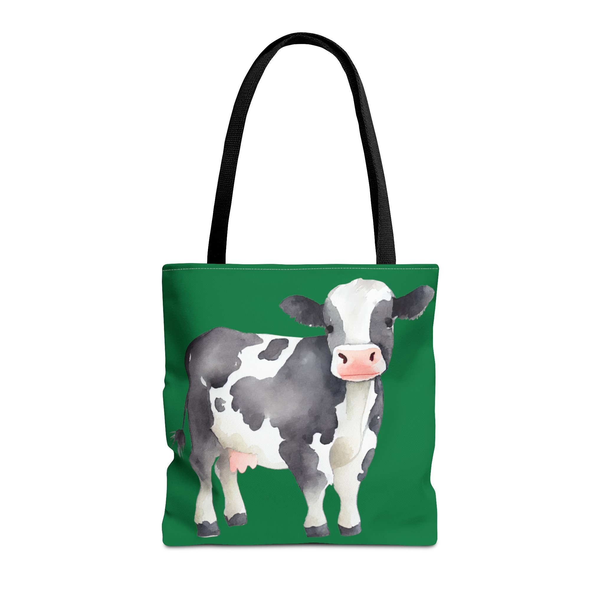 Cow Print Tote Bag Stylish Design, Durable Construction, Black Handle ...