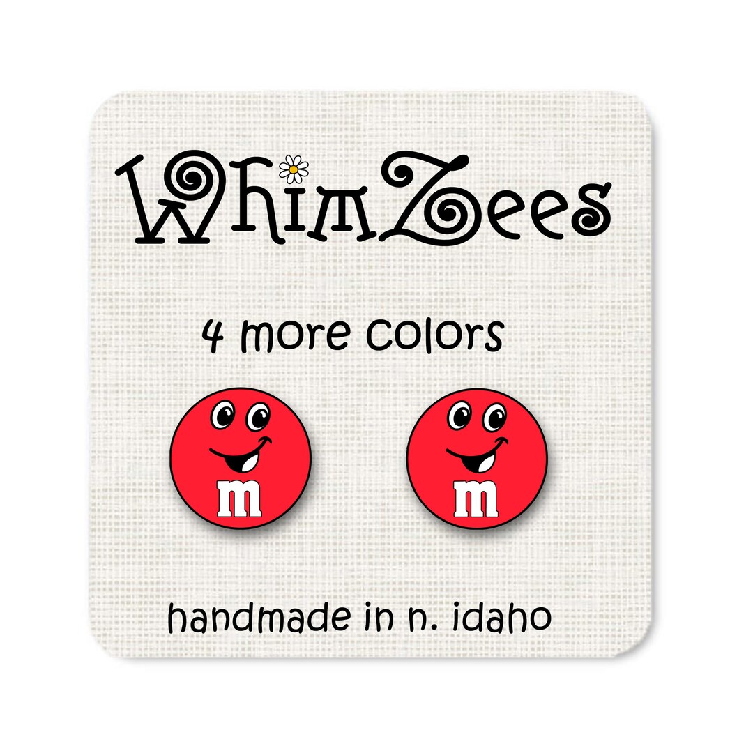 M and M Earrings M and M Red Chocolate Candy Earring M and M Earrings ...