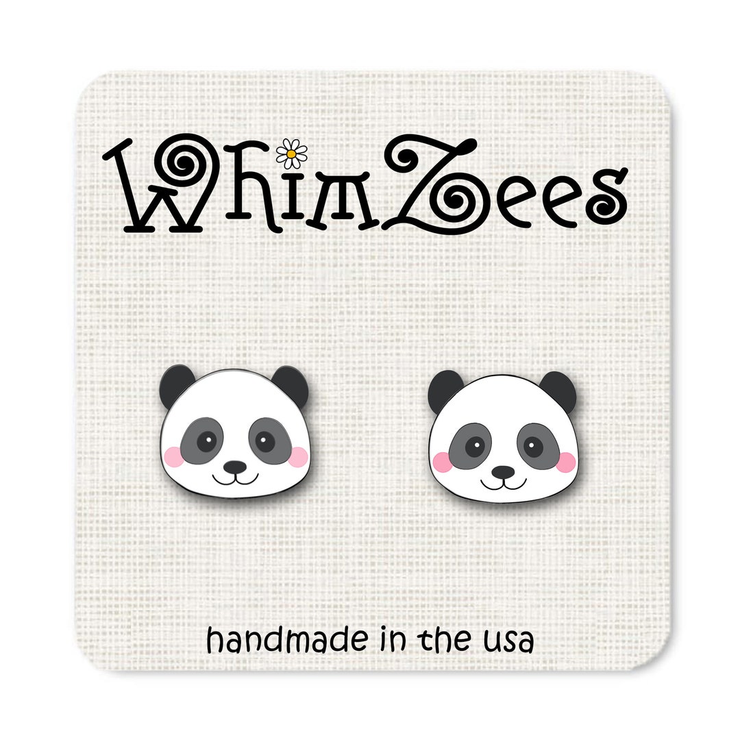 Panda Bear Earrings Cute Pandas, Kawaii Panda Earrings Cute Panda ...