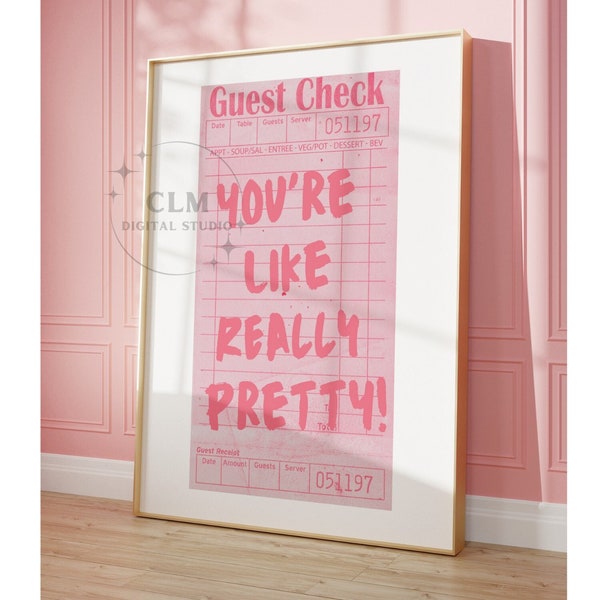 Guest Check Poster - Etsy