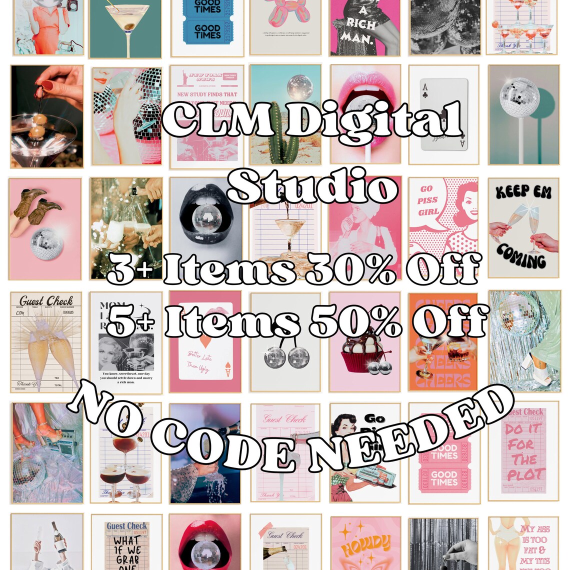I Have an Addiction to Pink Typography Digital Print in Pastel Pink ...