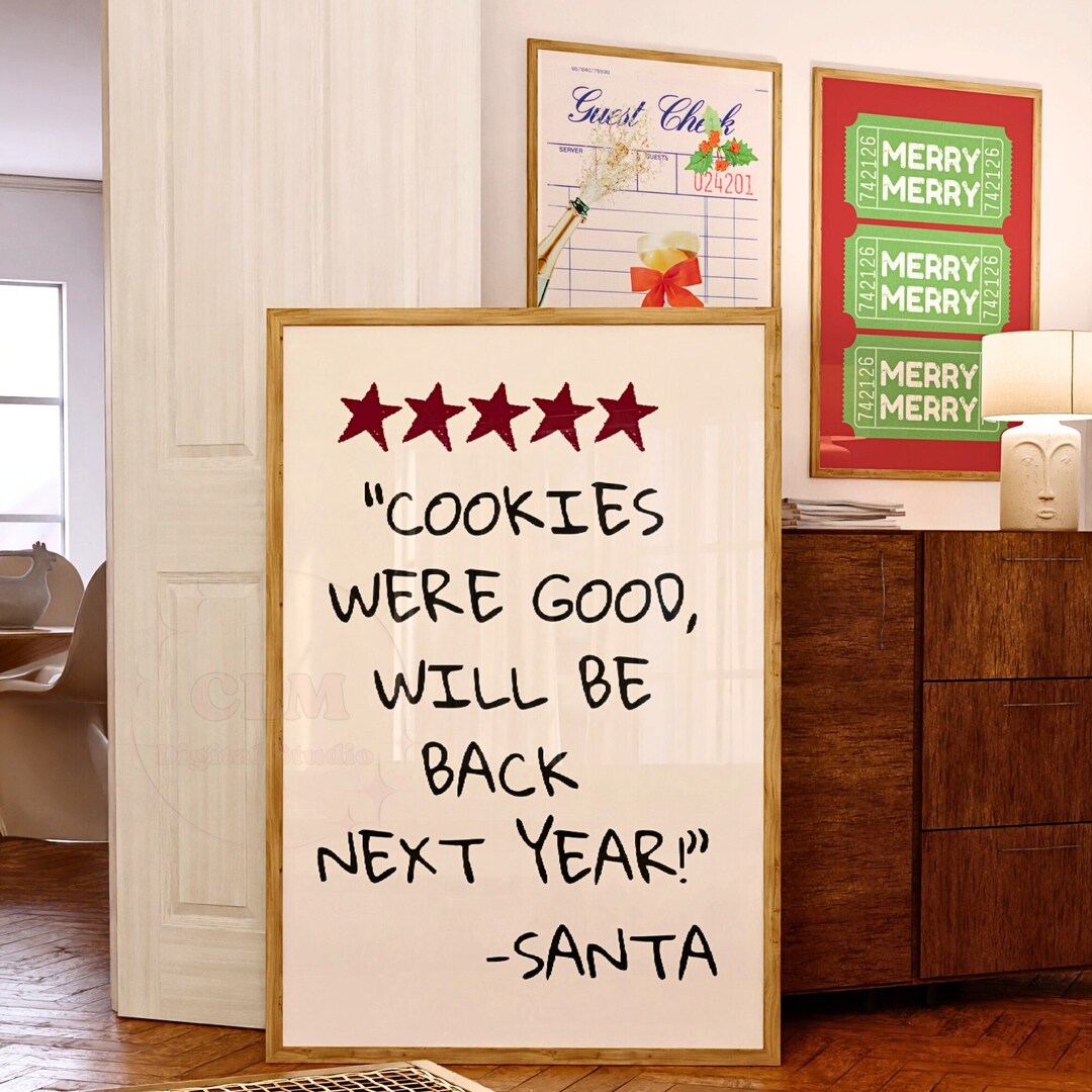 Cookies Were Good Will Be Back Next Year Trendy Typography Digital ...