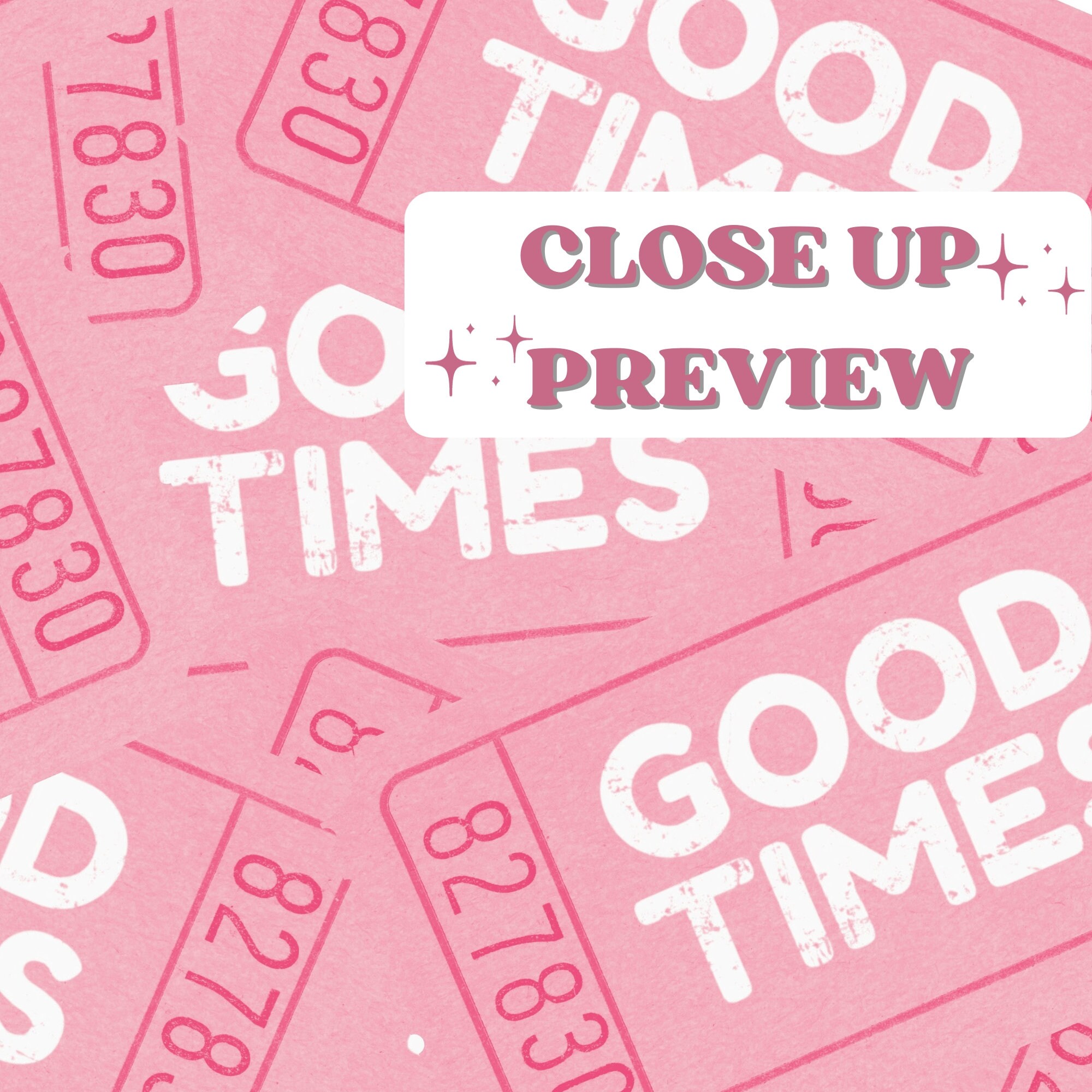 Good Times Tickets Digital Prints, Preppy Pink Retro Bar Cart Wall Art ...