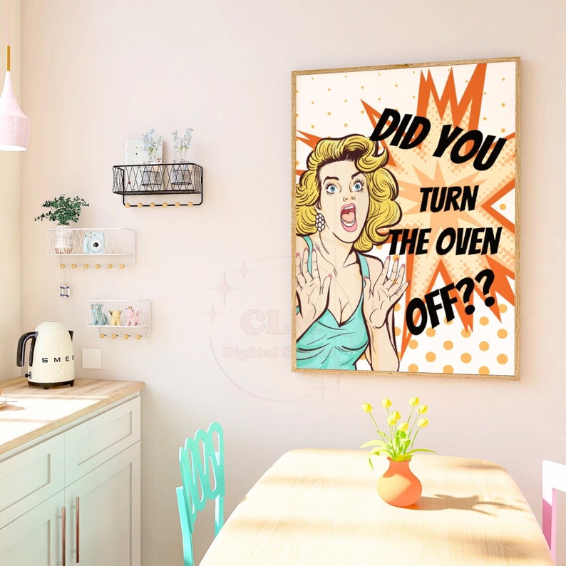Did You Turn the Oven off Digital Print, Preppy College Kitchen ...