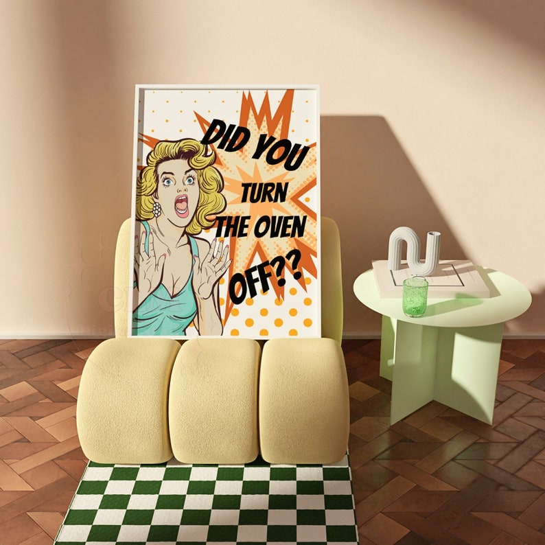 Did You Turn the Oven off Digital Print, Preppy College Kitchen ...