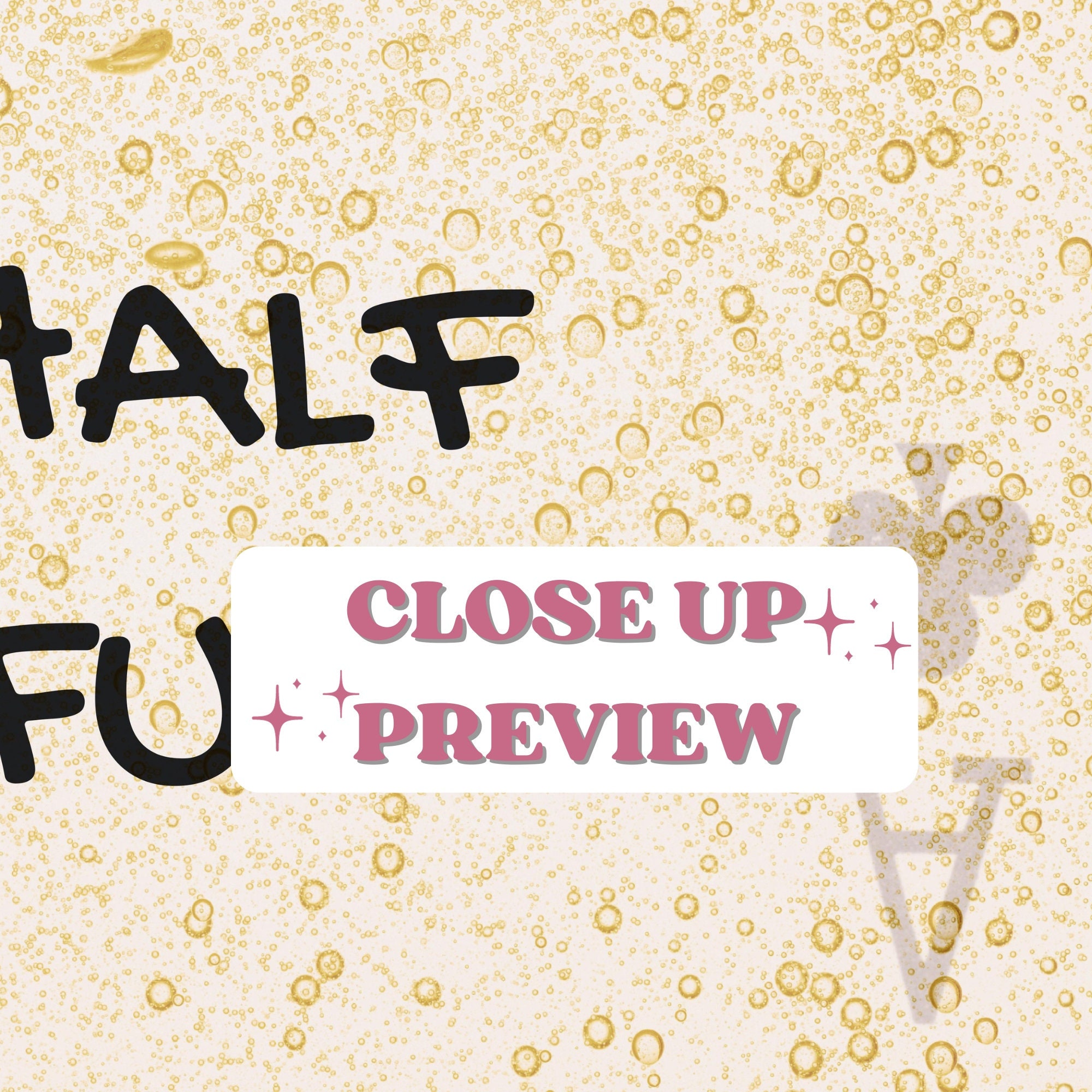 Half Full Half Empty Playing Card Digital Print, Preppy Retro Bar Cart ...