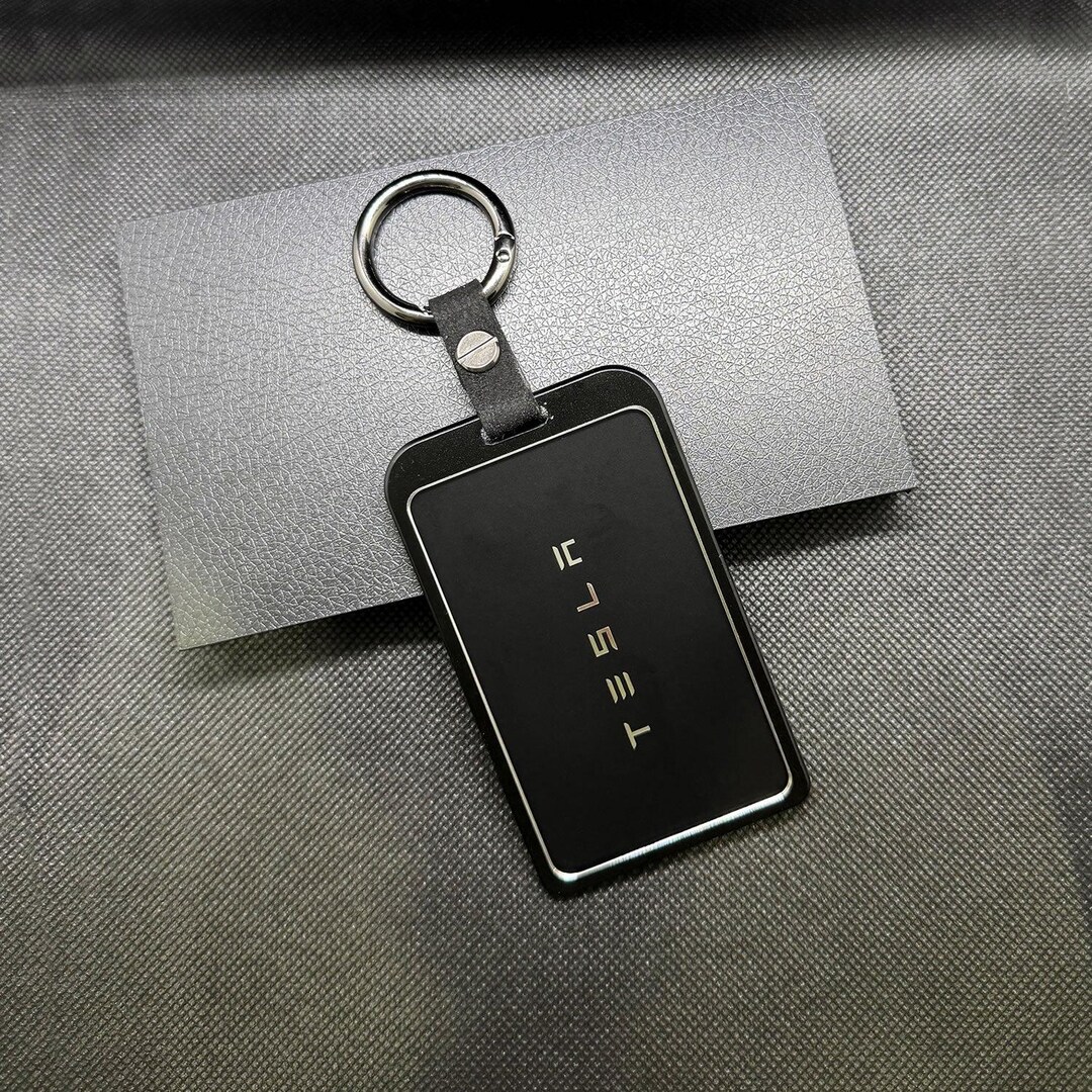 Black Aluminum Key Card Holder Protector Keyring Accessories Tesla ...