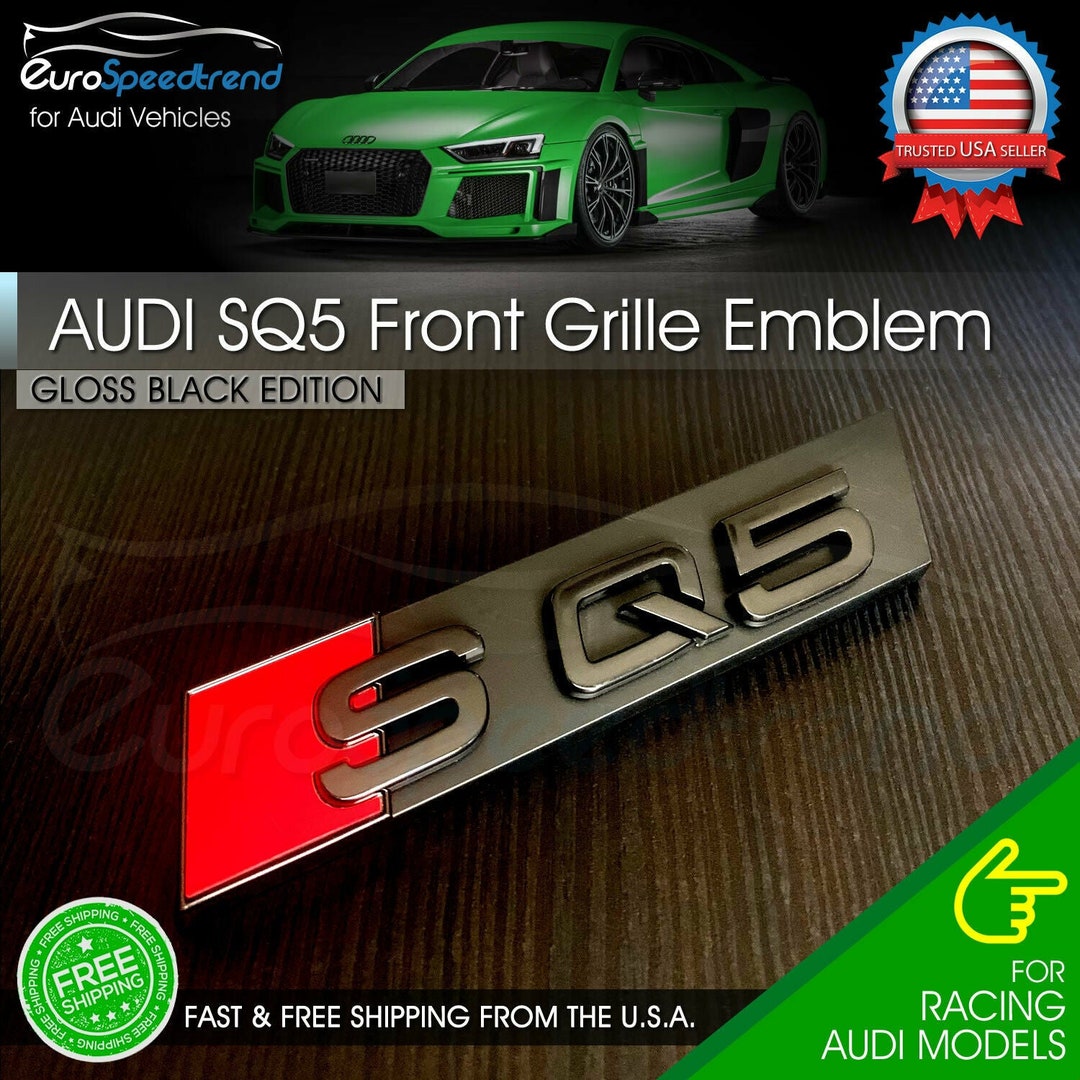 Audi SQ5 Front Grill Embleem Glanzend Zwart voor Q5 SQ5 Hood Grille ...