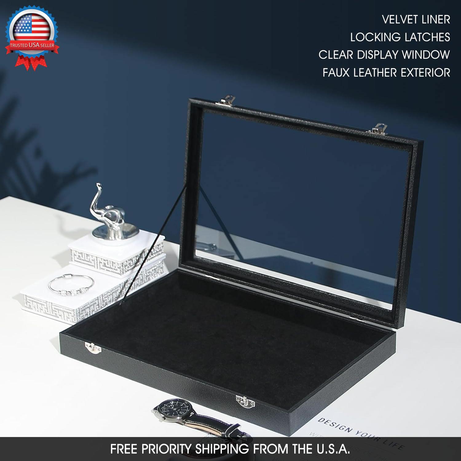 Velvet Jewelry Display Case Retail Box for Rings Bracelets Necklaces ...