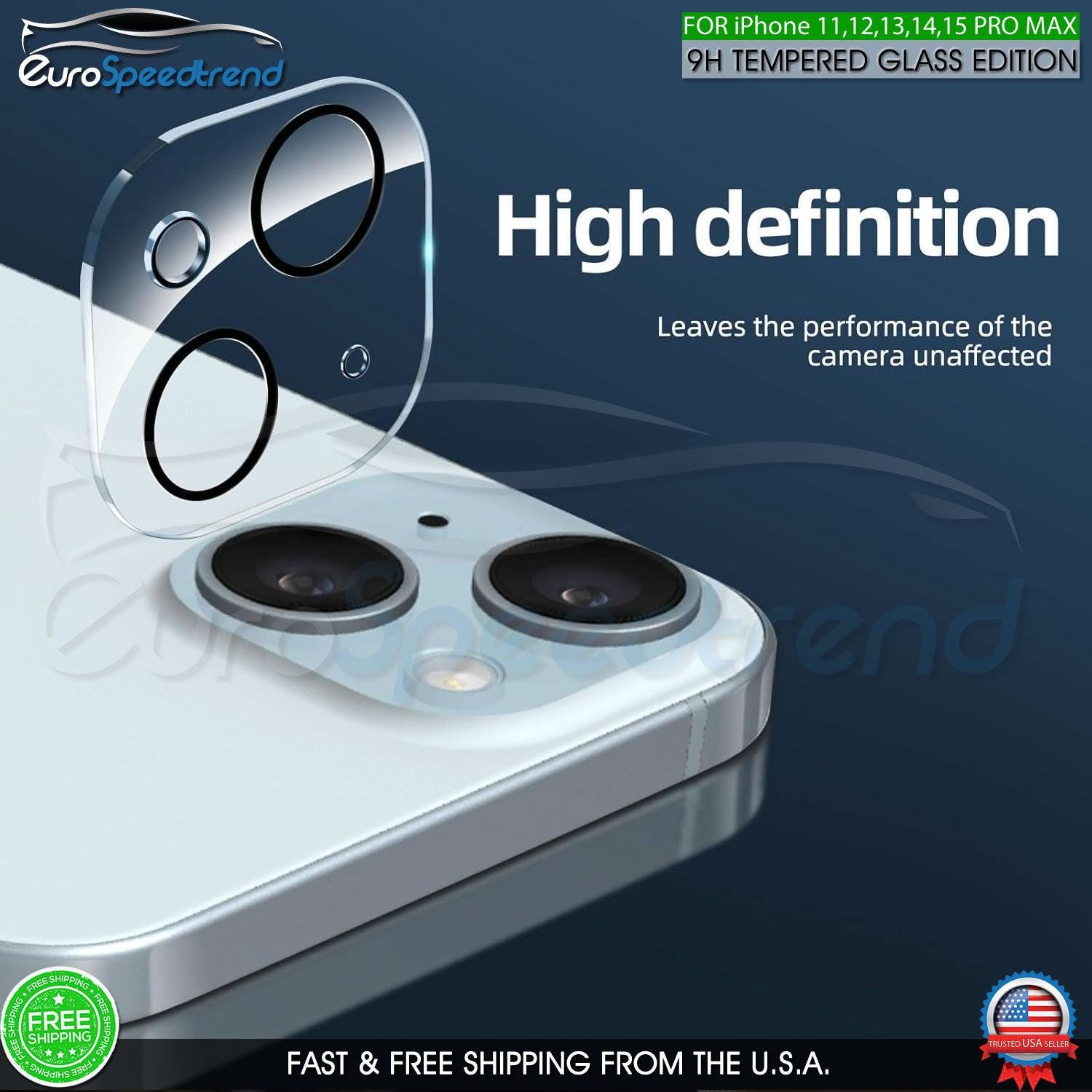 For iPhone 15 14 13 12 11 Pro Max Tempered Glass Screen Camera ...