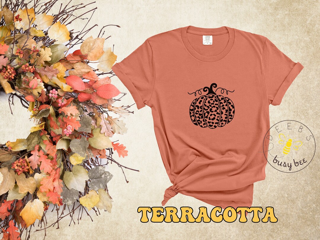 Comfort Colors Leopard Pumpkin Tee - Soft Fall Shirts - Etsy