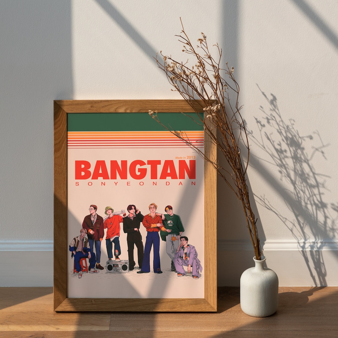 BTS OT7 Retro Art Print, 2021 Season's Greetings, Bts Minimal OT7 ...