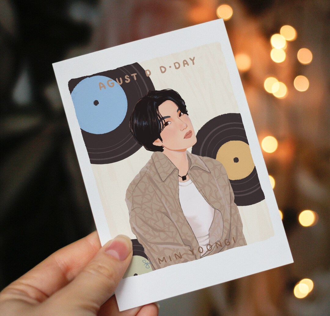 AGUST D D-day Art Print, Bts Suga Sketch, Cute Kpop Room Decor ...