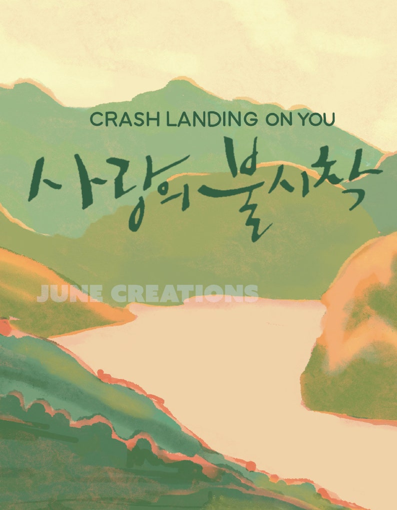 K-drama Crash Landing on You Minimalist Art Print, CLOY Printable ...