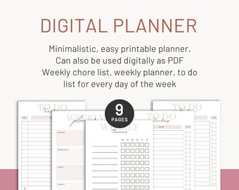 Weekly Planner Digital Download - Etsy