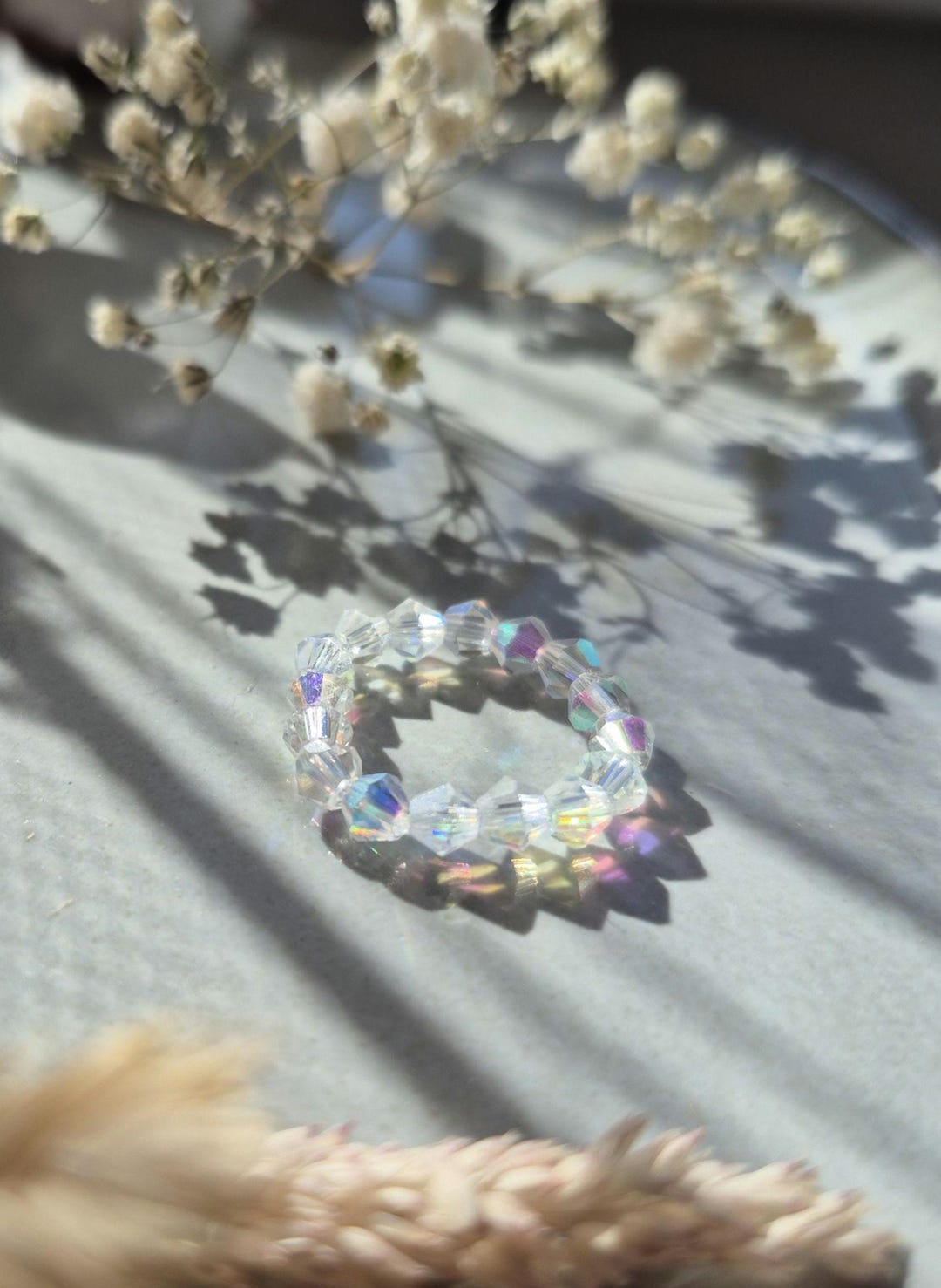 Ring of Glass Beads Made by Hand Unique Jewelry Ukrainian Execution ...