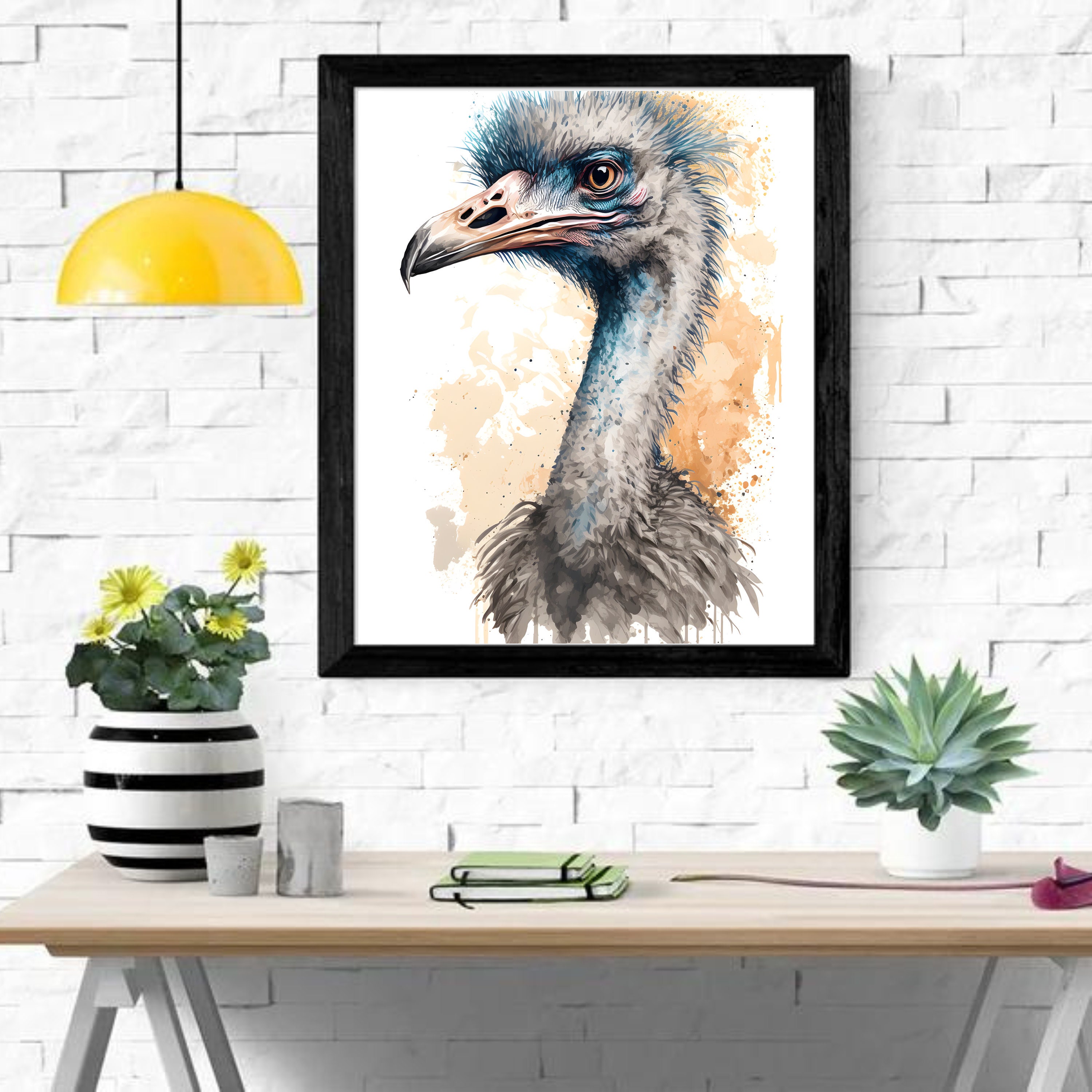 Printable Ostrich Art Print,nursery Animal Watercolor,watercolor ...