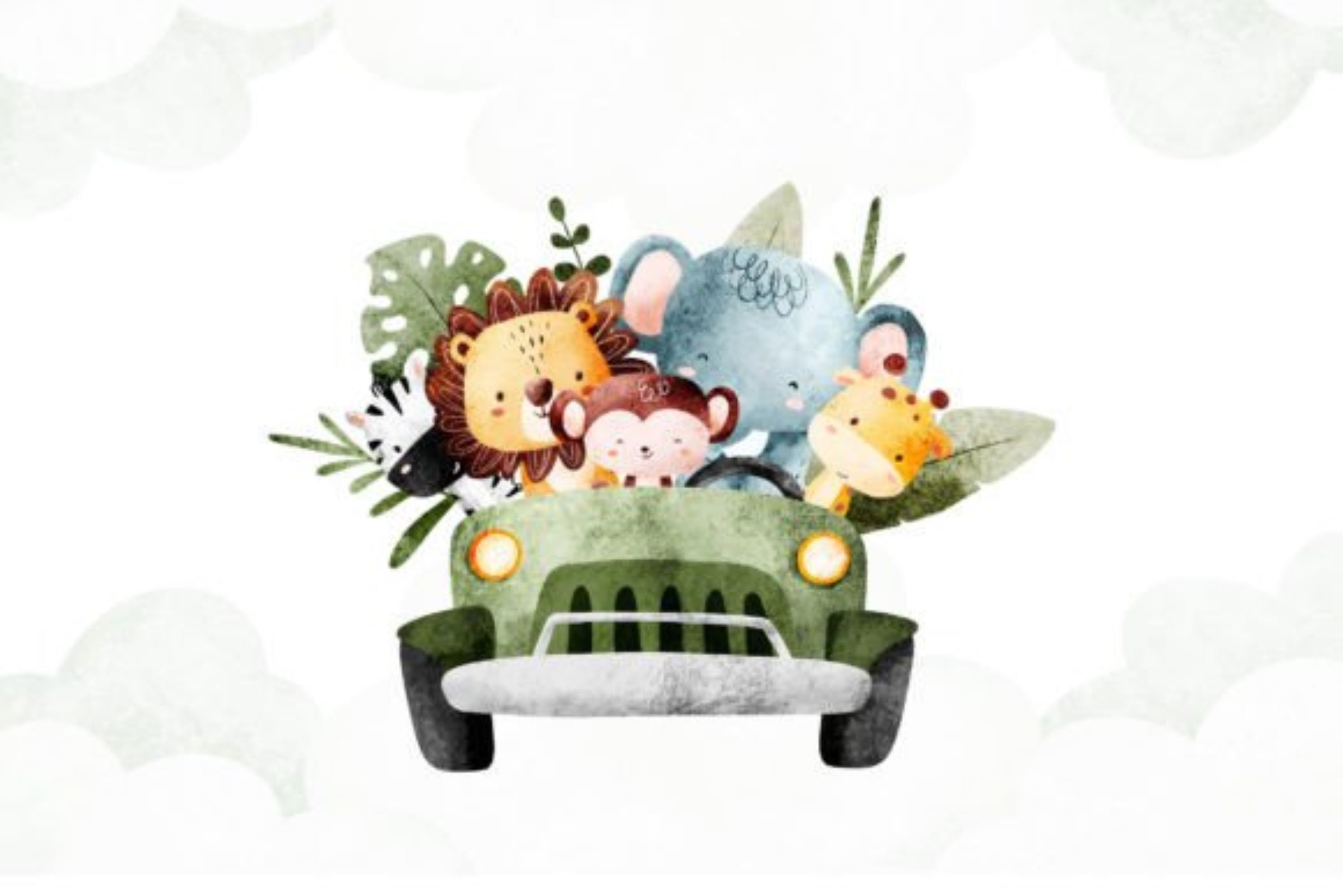 Set of 18 Cute Safari Animals Watercolor Clipart,cute Watercolor Safari ...