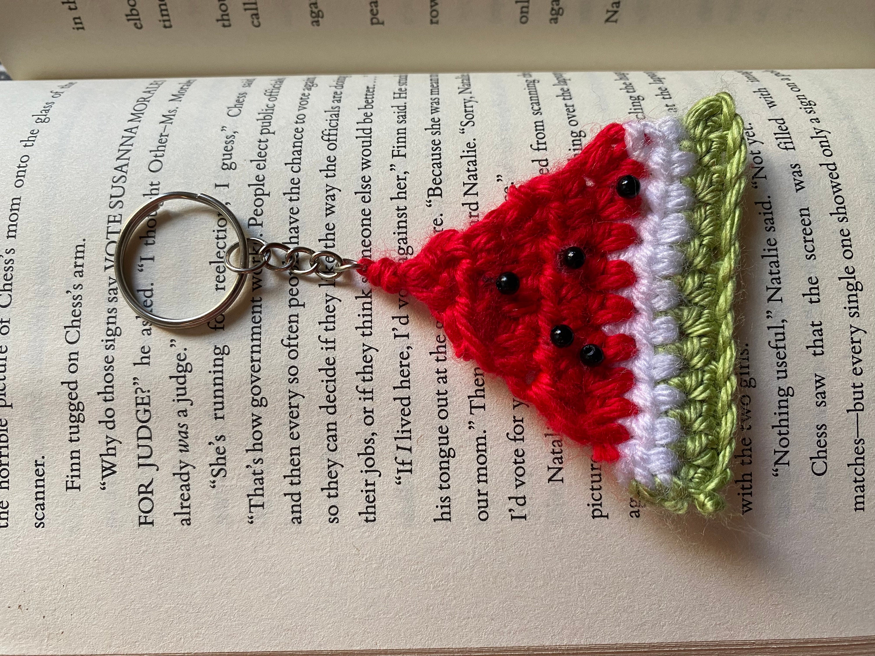 Crochet Palestine Keychain Crochet Watermelon Keychain - Etsy