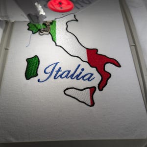 Italian Boot Flag - 5x7 Embroidery Design, Italia Embroidery File ...
