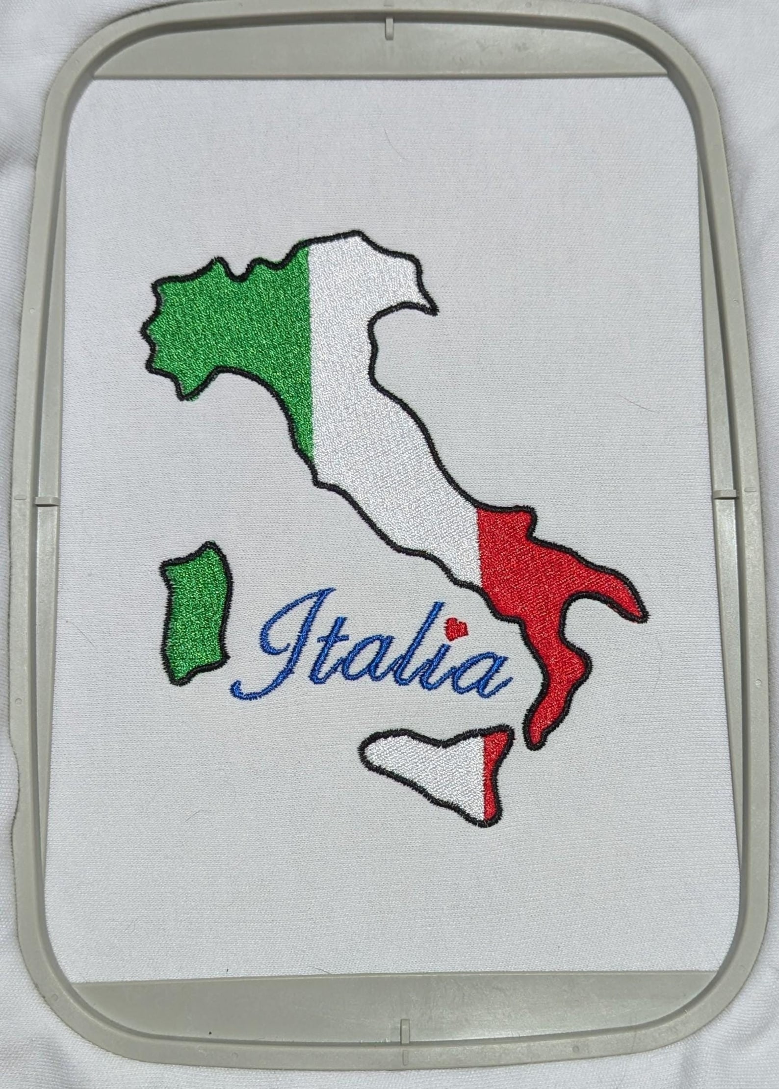 Italian Boot Flag - 5x7 Embroidery Design, Italia Embroidery File ...