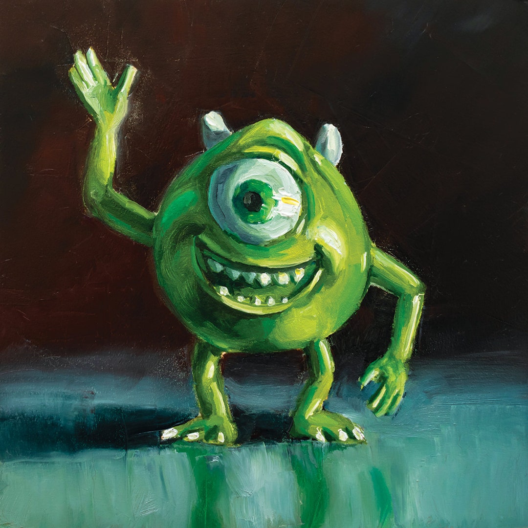 Original Oil Painting: Mike Wazowski - Etsy