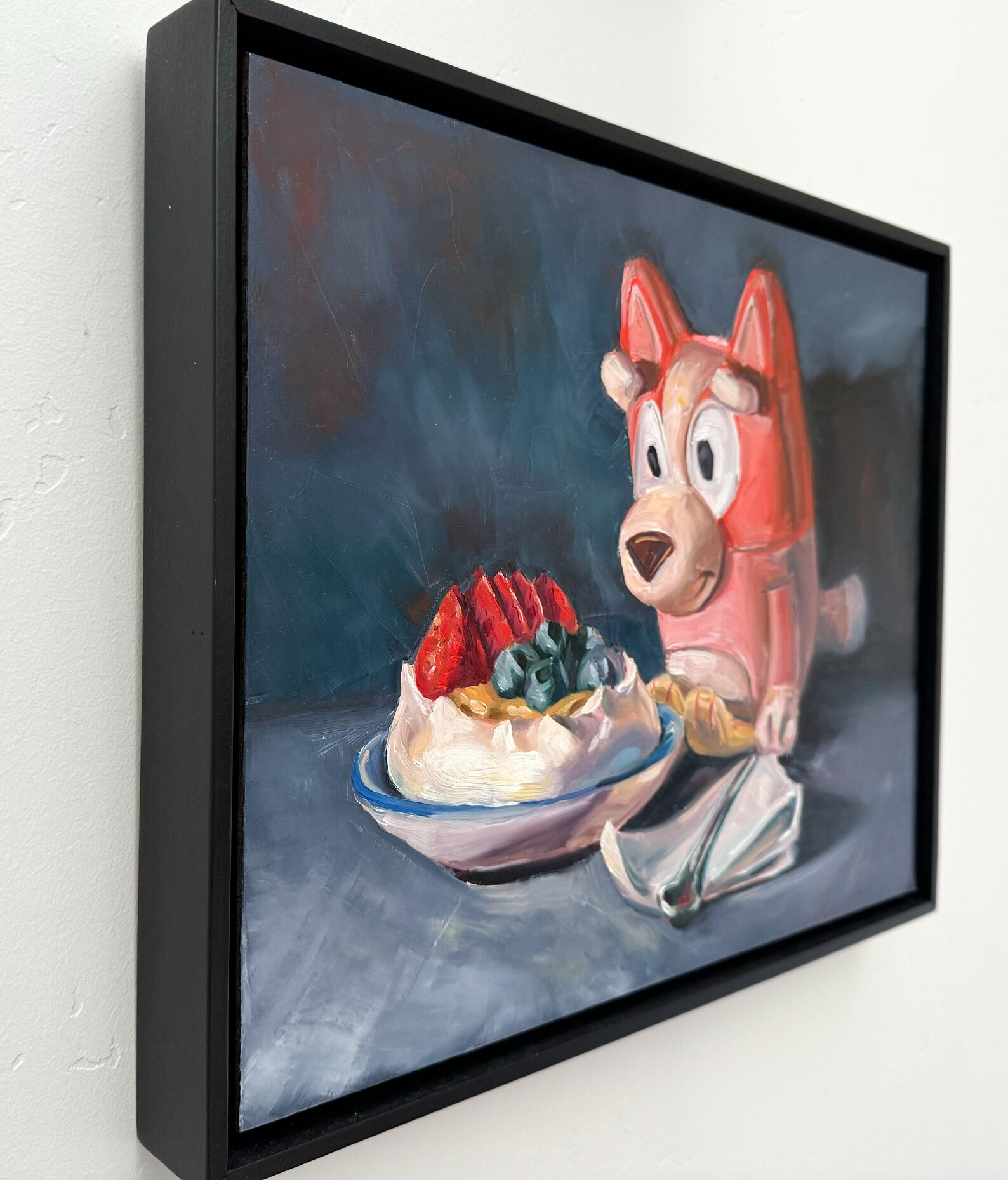 Original Framed Oil Painting: Bingo With Pavlova - Etsy