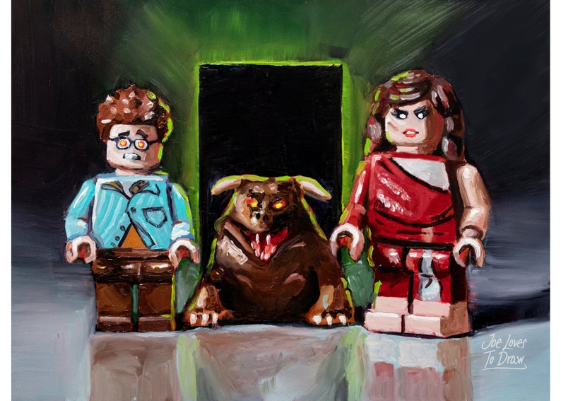 Art Print: Ghostbusters Lego Gatekeeper and Keymaster - Etsy