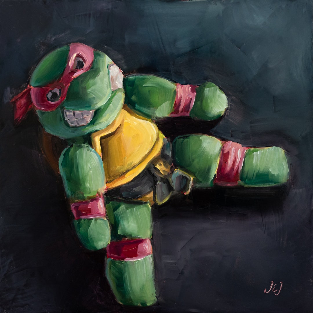 Original Oil Painting: Raphael Turtle - Etsy