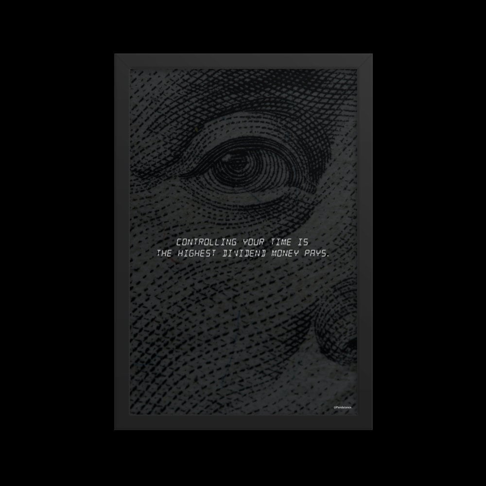 Wealth Mastery: controlling Your Time Money Motivation Framed Poster ...