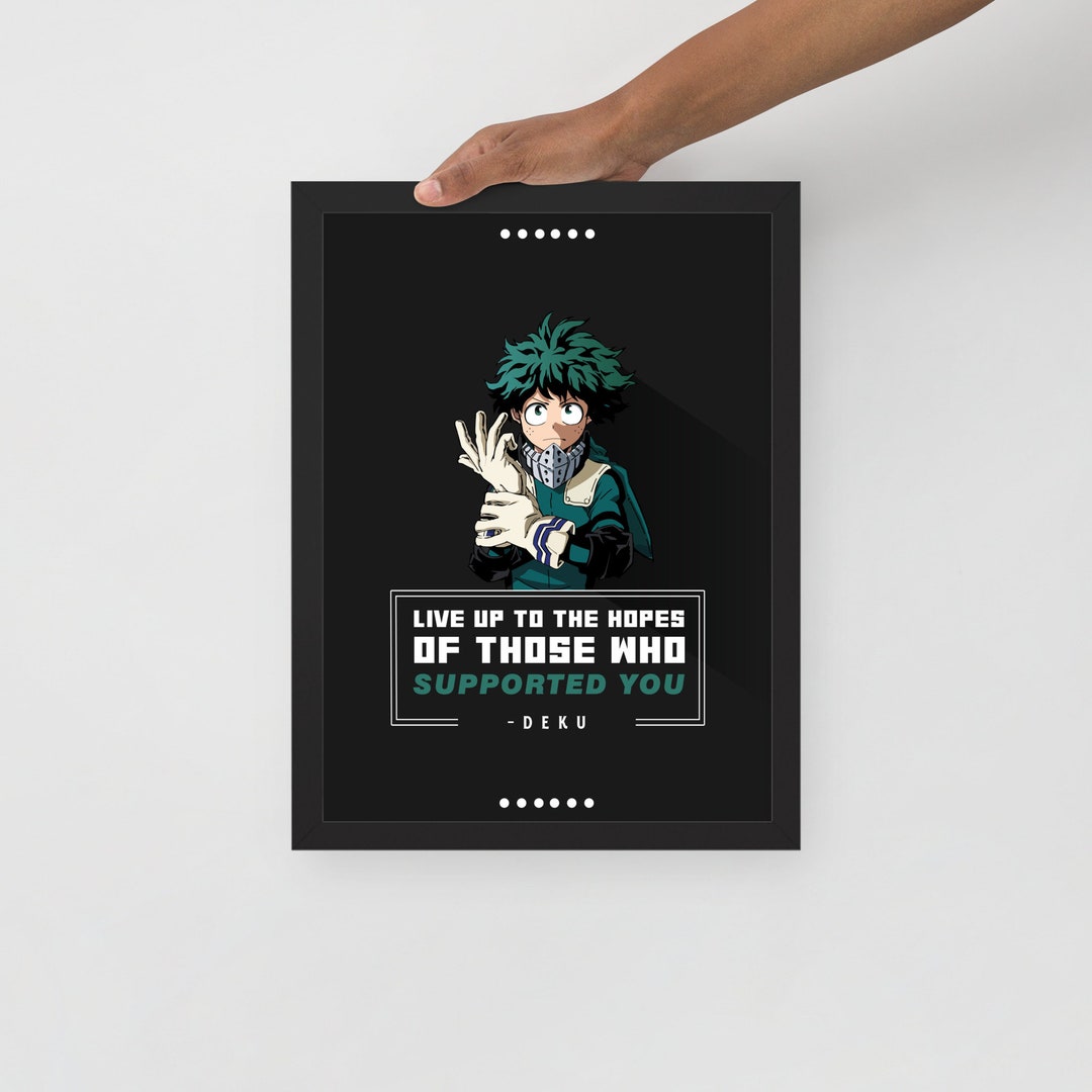 Deku's Determination Framed Anime Poster, Elevate Your Space With Deku ...