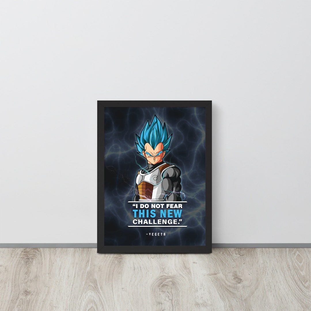 Courageous Vegeta Framed Poster, Elevate Your Space With Vegeta From ...