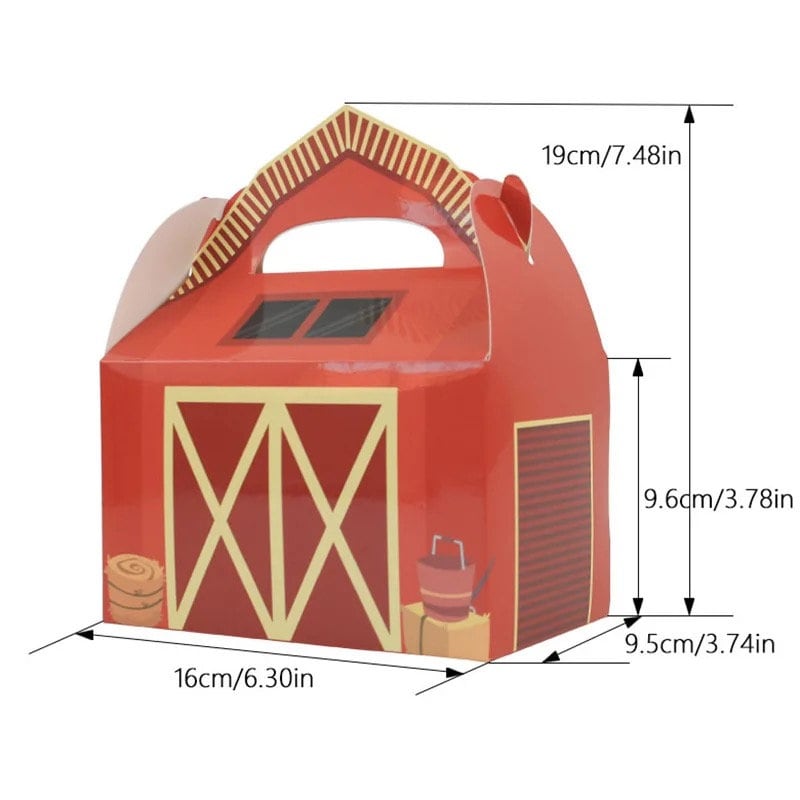 8pcs Farm Theme Paper Candy Cake Cookie Gift Box Cartoon - Etsy