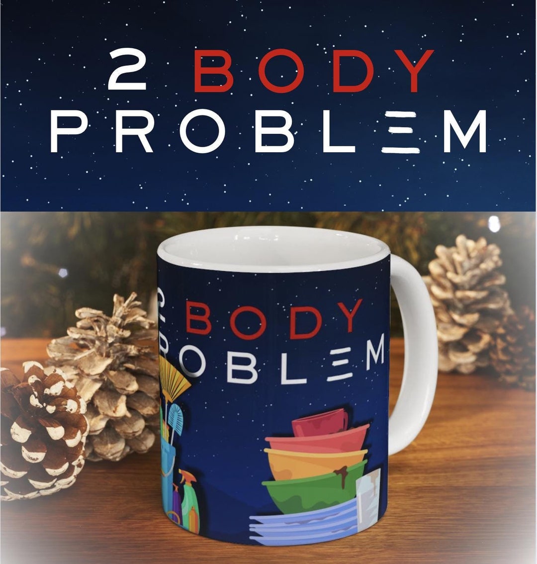 ADHD Body Doubling Mug - 3 Body Problem Pun - Etsy
