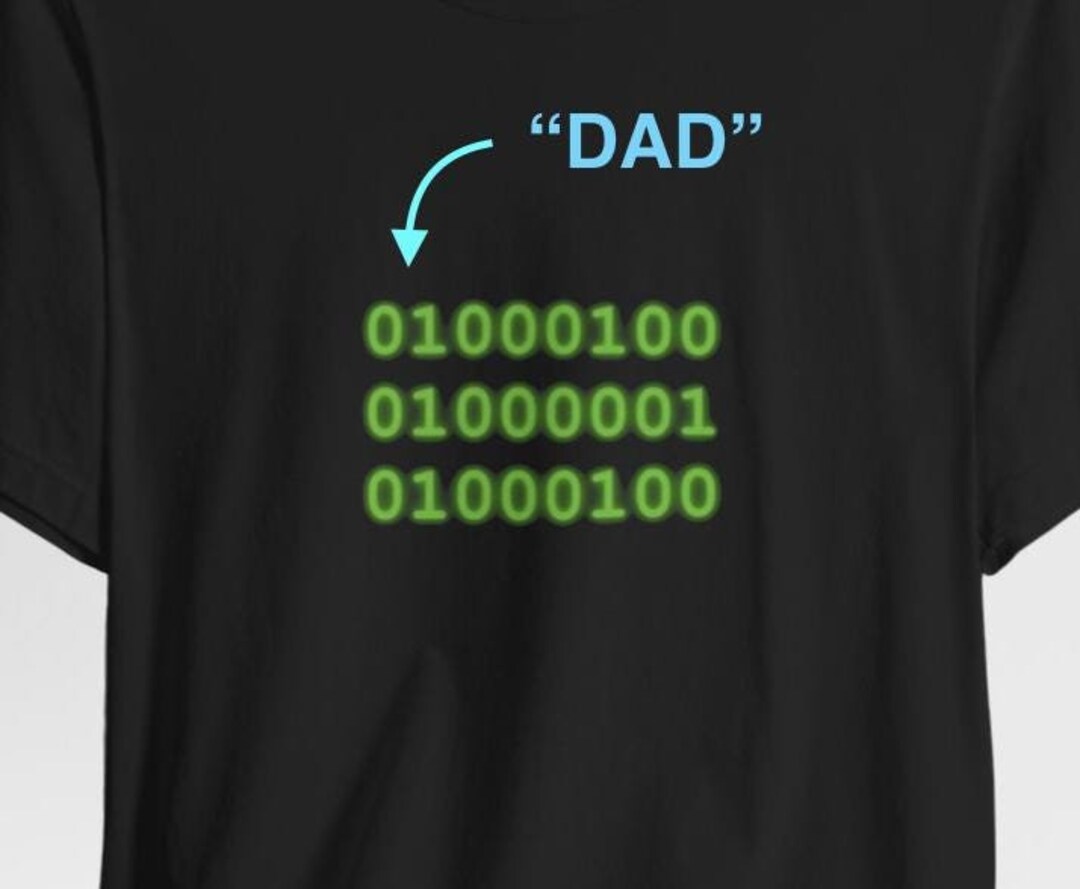 Binary Code "dad" T-shirt - Etsy