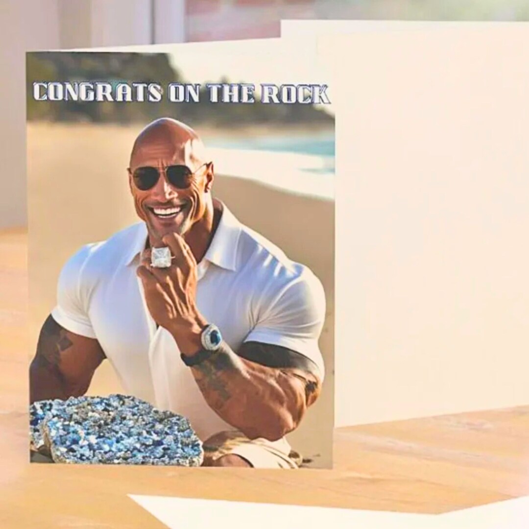 The Rock, Engagement Card, Wedding Card, Greeting Cards, Dwayne Johnson ...