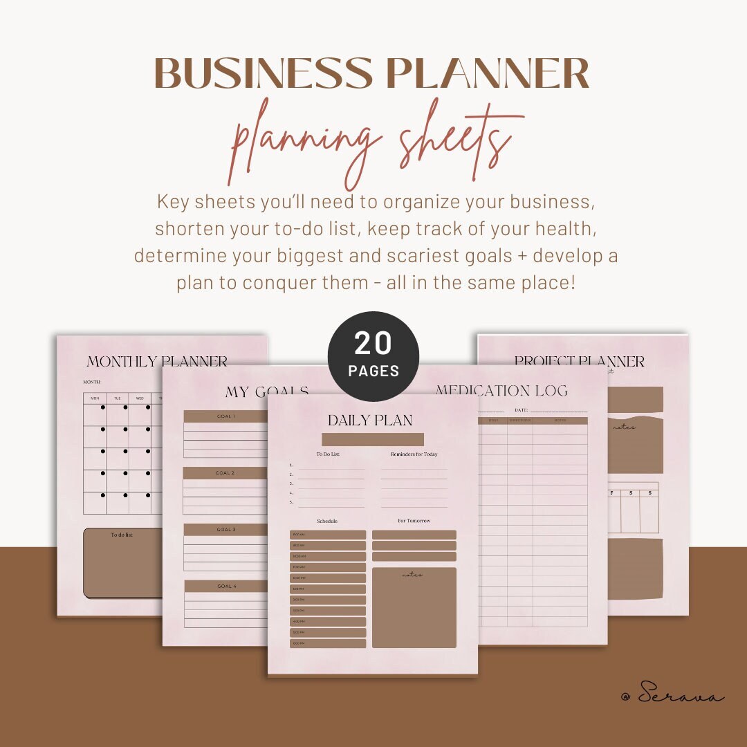 Business Planner Printable | Business Planner PDF | Business Planning ...