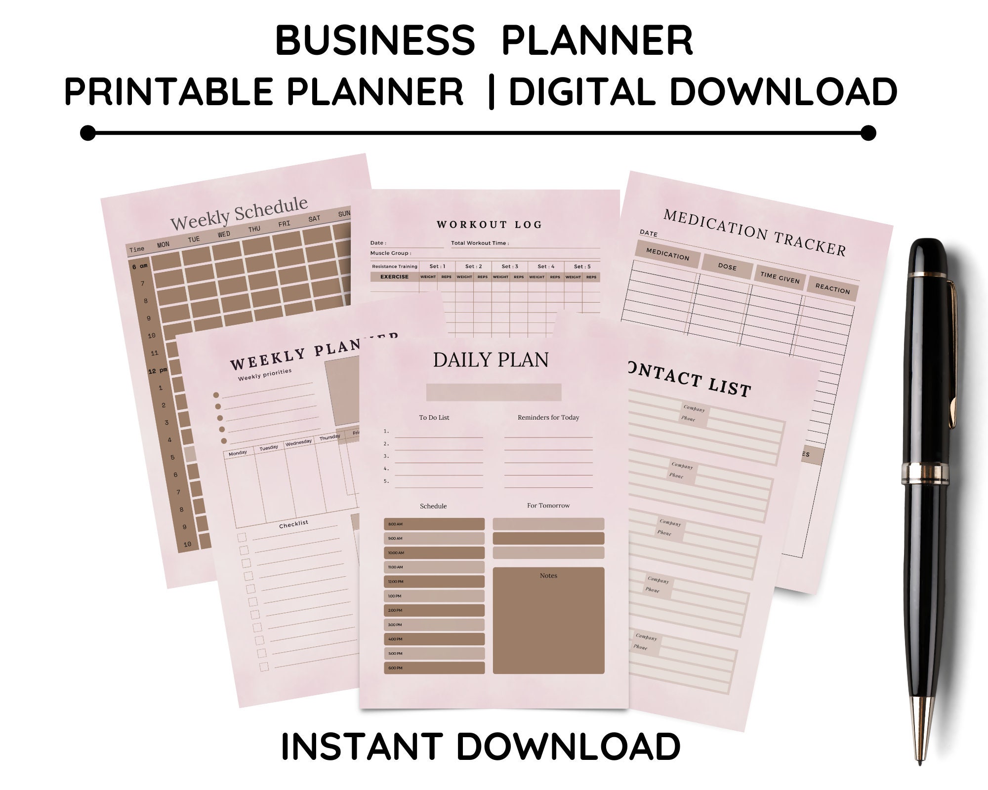 Business Planner Printable Business Planner PDF Business - Etsy