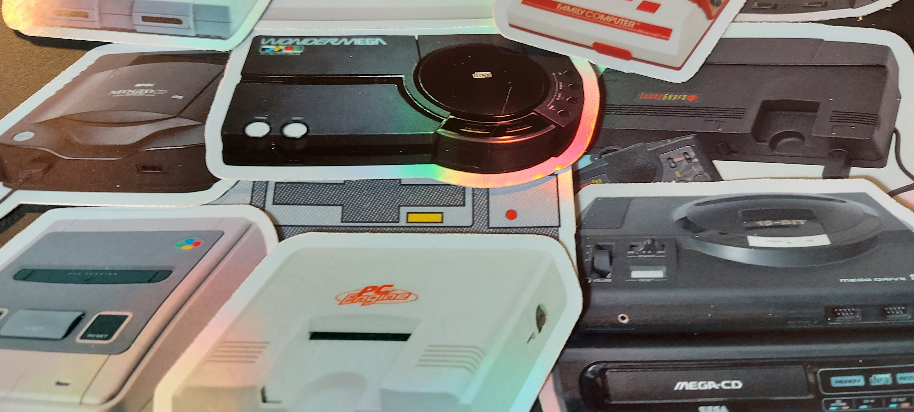 Retro Consoles Holographic Sticker Retro Gaming Video Games Custom ...