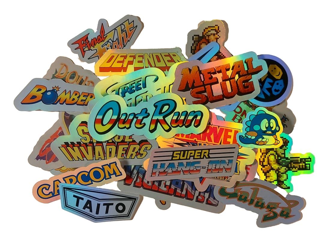 Retro Arcade Volume 1 28 Holographic Stickers Retro Game 80s, 90s ...