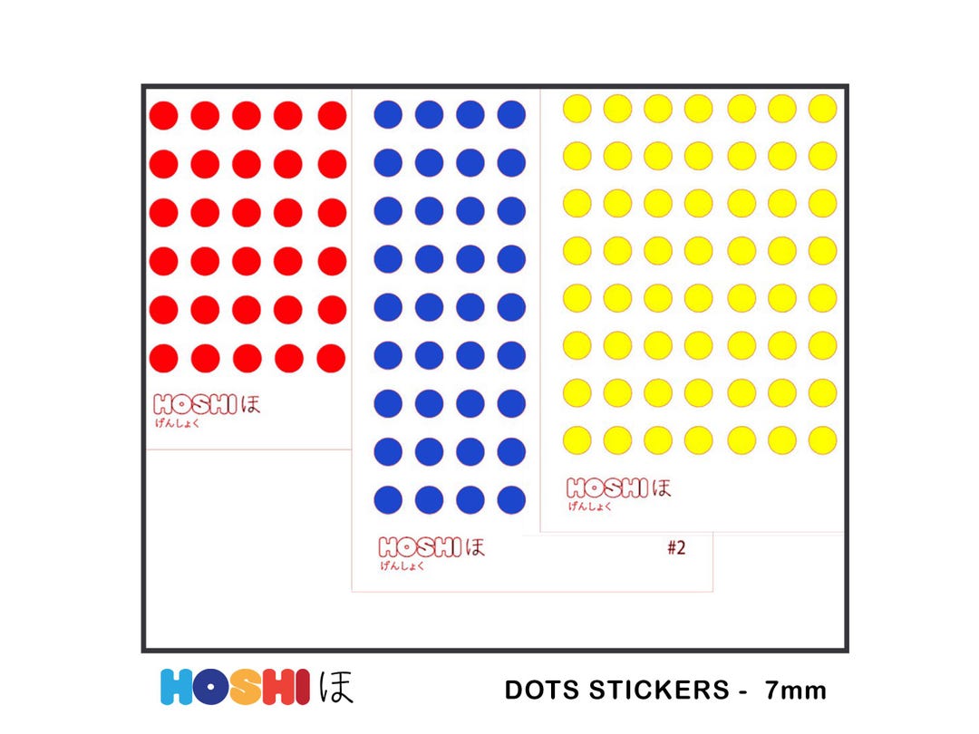 Dots - Kiss Cut Sticker Sheets - 80 Dots per Sheet, 0.7mm , Perfect for ...